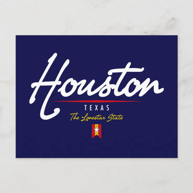 Houston Script Postcard | Zazzle