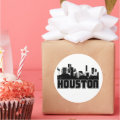 Houston Skyline Classic Round Sticker | Zazzle
