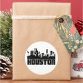 Houston Skyline Classic Round Sticker | Zazzle
