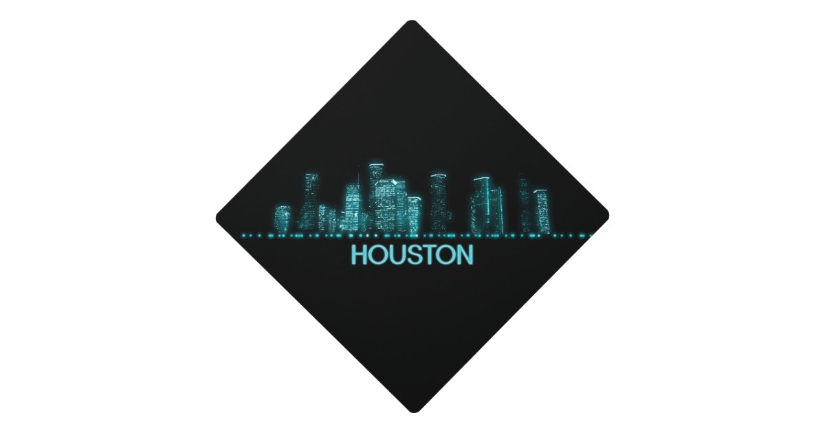 Houston Skyline Graduation Cap Topper | Zazzle