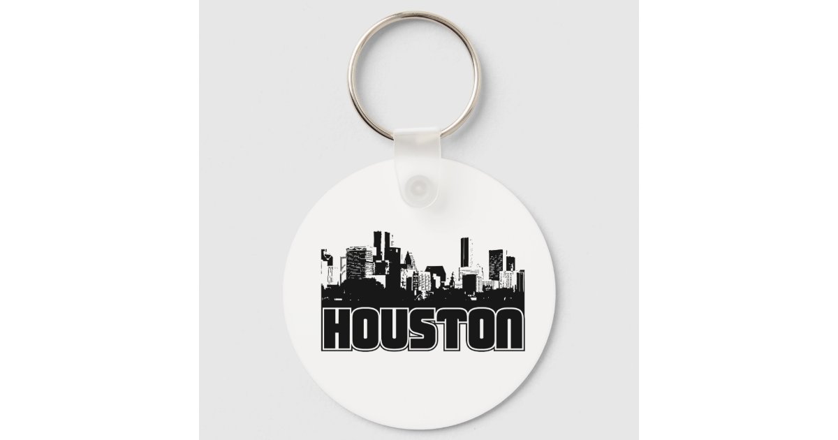 Houston Skyline Keychain | Zazzle