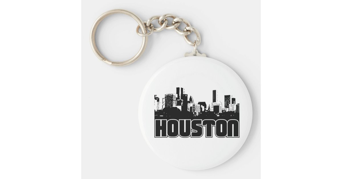 Houston Skyline Keychain | Zazzle