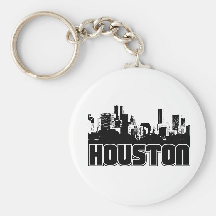 Houston Skyline Keychain | Zazzle