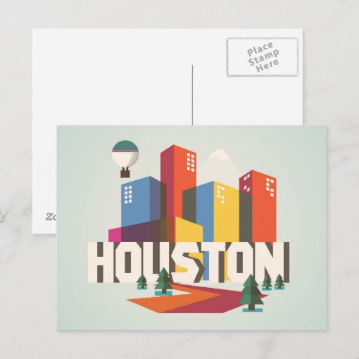 Houston, Texas | Cityscape Design Postcard | Zazzle