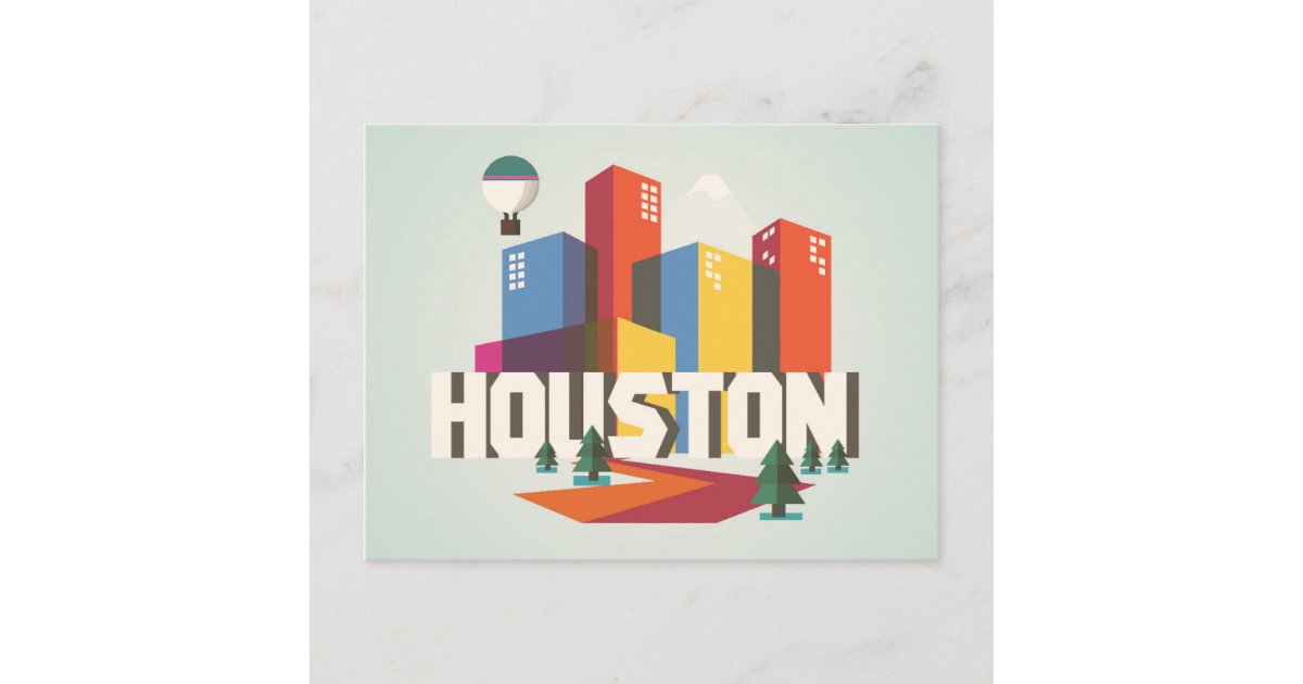 Houston, Texas | Cityscape Design Postcard | Zazzle