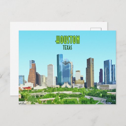 Houston Texas Downtown Vintage Postcard | Zazzle