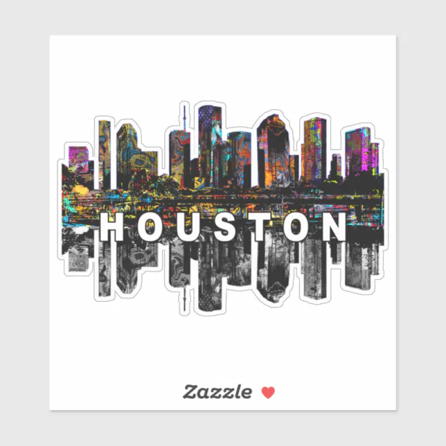 Houston, Texas in graffiti Sticker | Zazzle