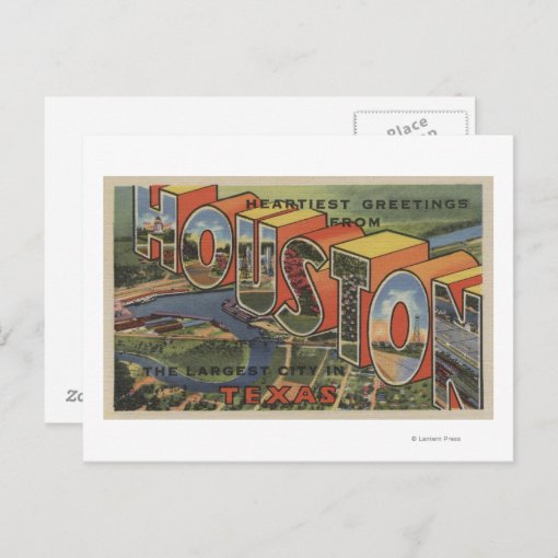 Houston, Texas - Large Letter Scenes 2 Postcard | Zazzle