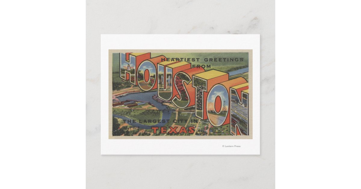Houston, Texas - Large Letter Scenes 2 Postcard | Zazzle