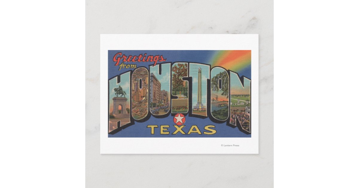 Houston, Texas - Large Letter Scenes 3 Postcard | Zazzle