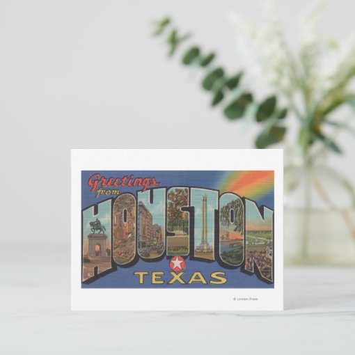 Houston, Texas - Large Letter Scenes 3 Postcard | Zazzle