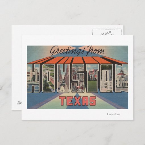 Houston, Texas - Large Letter Scenes Postcard | Zazzle