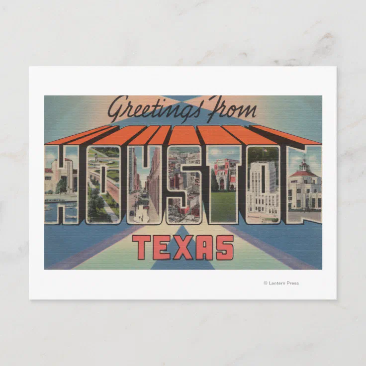 Houston, Texas - Large Letter Scenes Postcard | Zazzle