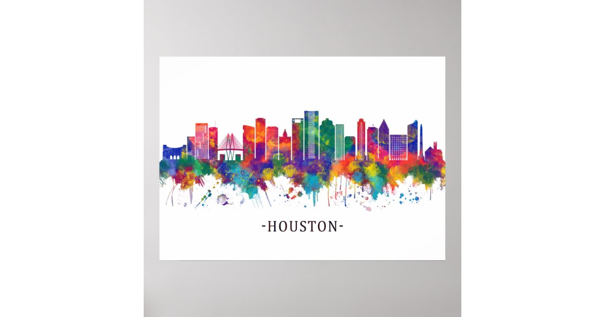 Houston Texas Skyline Poster | Zazzle