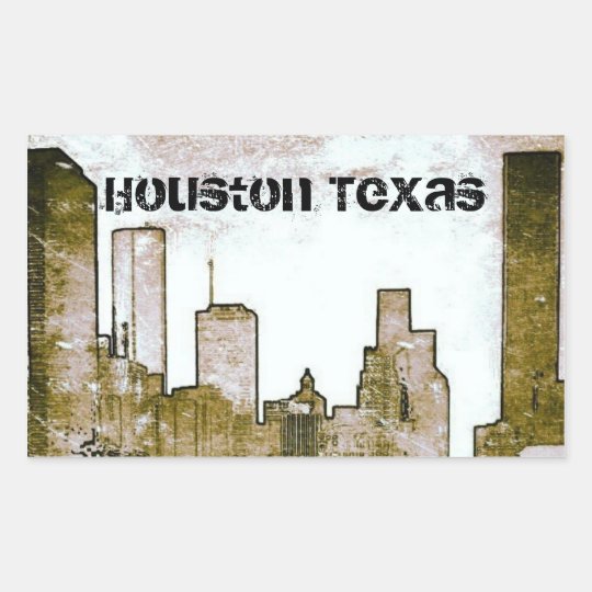 Houston Texas Skyline Stickers | Zazzle.com