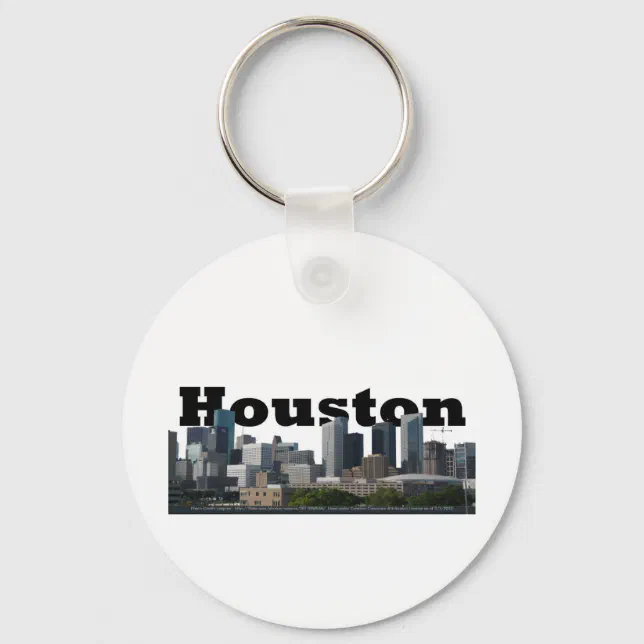 Houston, TX Skyline with Houston in the Sky Keychain | Zazzle