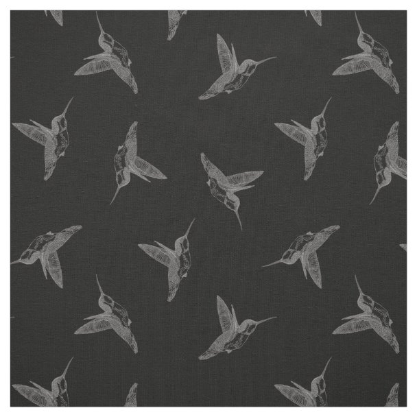 Hovering Hummingbird Tossed Print Fabric | Zazzle
