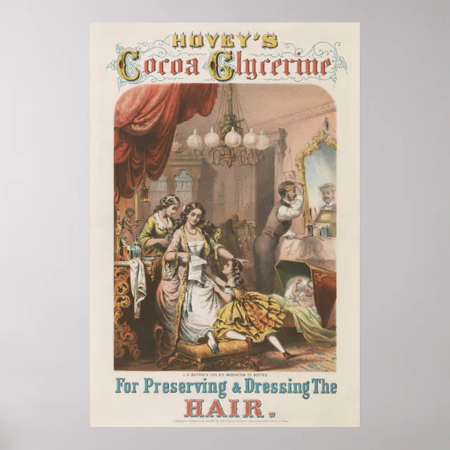 Hovey's Cocoa Glycerine, Circa 1860 Poster | Zazzle