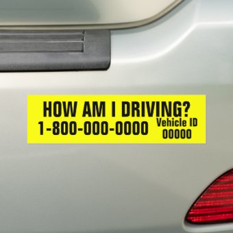 How am I Driving Bumper Sticker | Zazzle