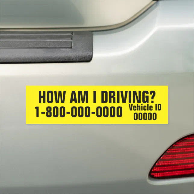 How am I Driving Bumper Sticker Car Magnet | Zazzle