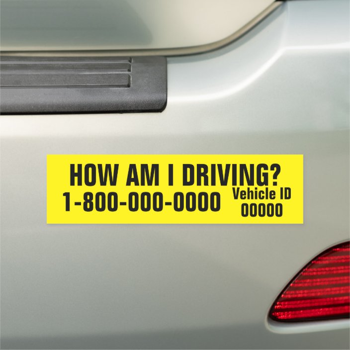 How am I Driving Bumper Sticker Car Magnet | Zazzle.com