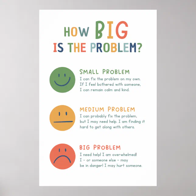 How Big is the Problem Classroom Poster | Zazzle