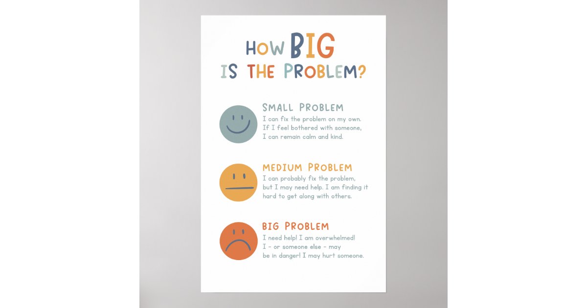 How Big is The Problem Classroom Poster | Zazzle