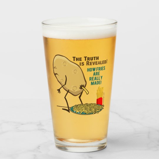 How Fries Are Really Made Potato Glass | Zazzle.com