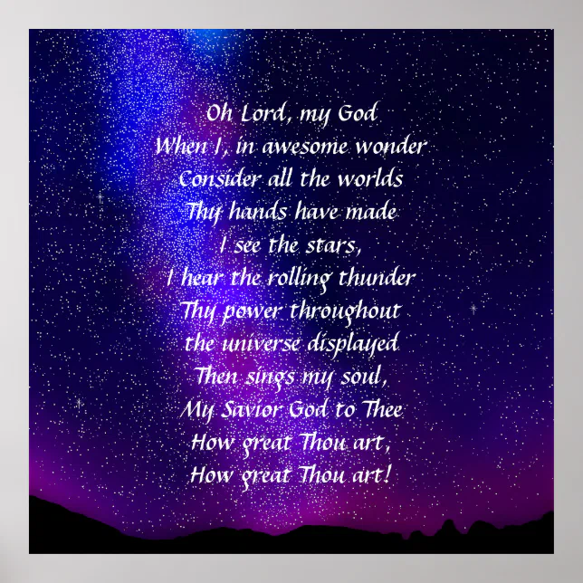 How Great Thou Art Poster | Zazzle