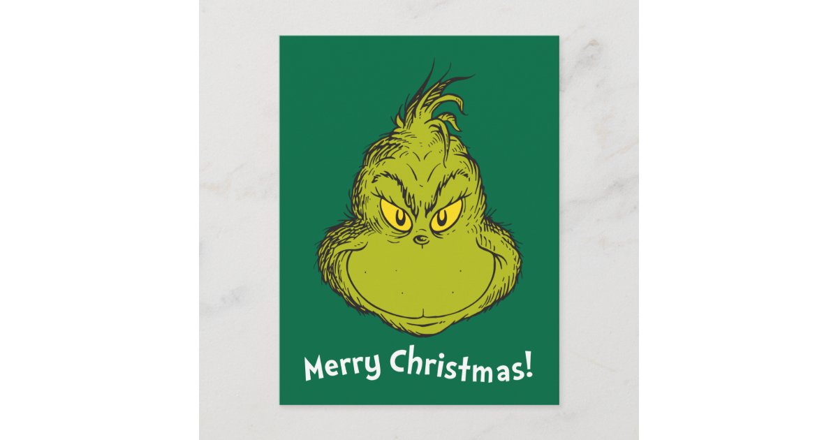 How Grinch Stole Christmas Classic Grinch Holiday Postcard | Zazzle