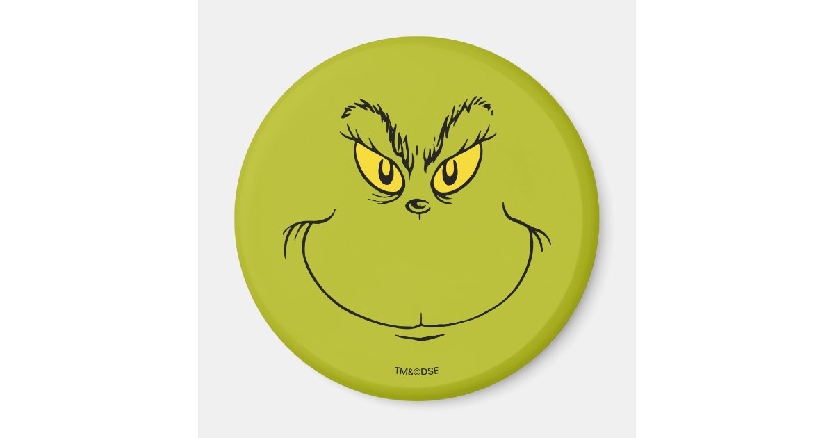 How Grinch Stole Christmas Face Magnet | Zazzle