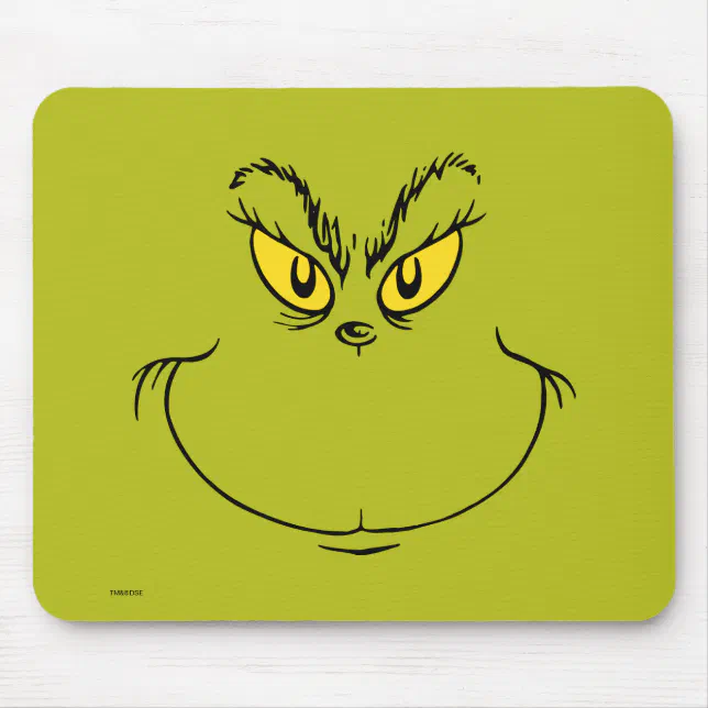 How Grinch Stole Christmas Face Mouse Pad | Zazzle