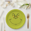 How Grinch Stole Christmas Face Paper Plates | Zazzle