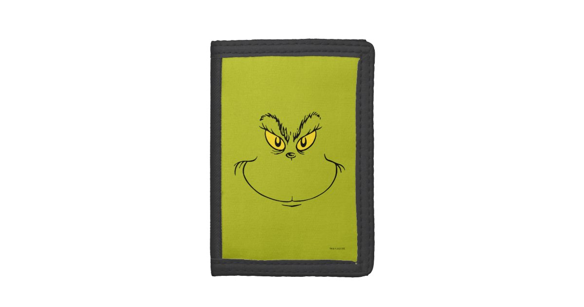 How Grinch Stole Christmas Face Trifold Wallet | Zazzle