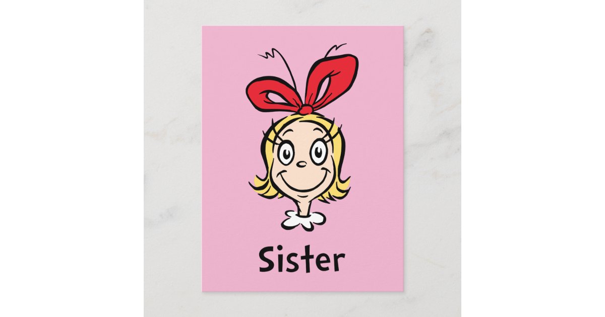 How Grinch Stole Christmas | Grinch Sister Postcard | Zazzle