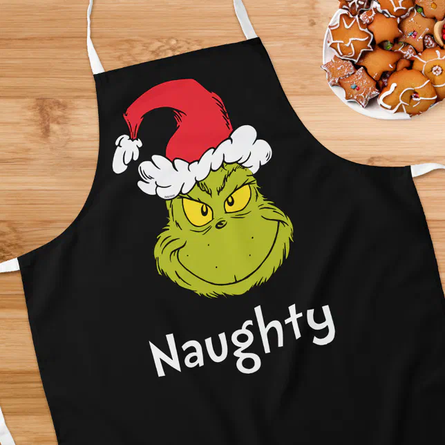 How Grinch Stole Christmas | Naughty Grinch Apron | Zazzle