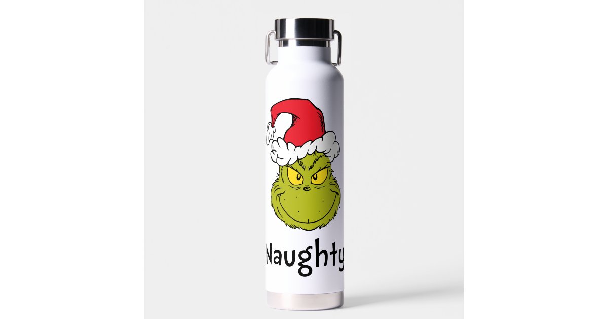How Grinch Stole Christmas | Naughty Grinch Water Bottle | Zazzle