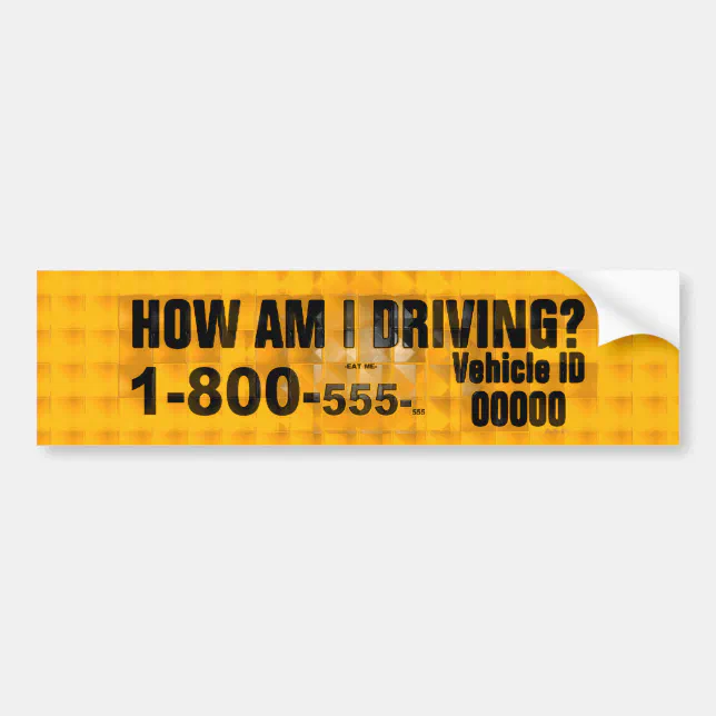HOW IS MY DRIVING BUMPER STICKER | Zazzle
