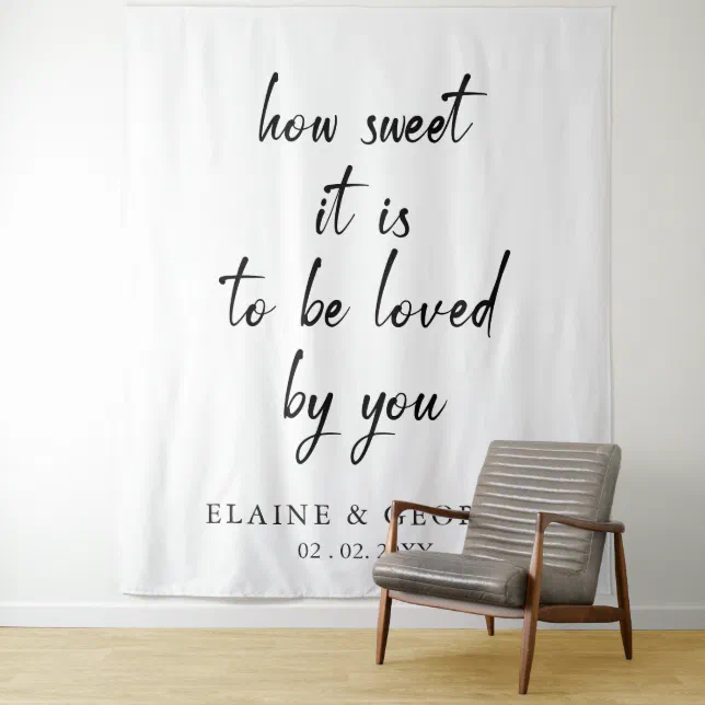 How Sweet it is Wedding Photo Backdrop | Zazzle