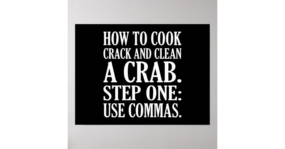 How To Cook Crab Seafood Crabbing Crabs Lobster Poster | Zazzle