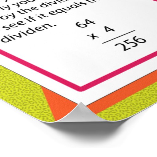 How to Divide Math Poster | Zazzle