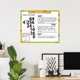 How to Divide Math Poster | Zazzle