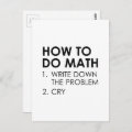 How To Do Math Postcard | Zazzle