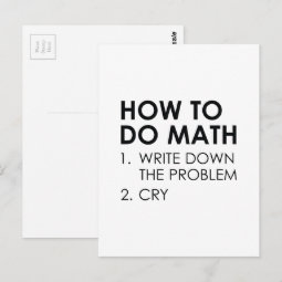 How To Do Math Postcard | Zazzle