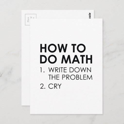 How To Do Math Postcard | Zazzle
