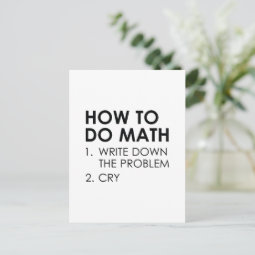 How To Do Math Postcard | Zazzle