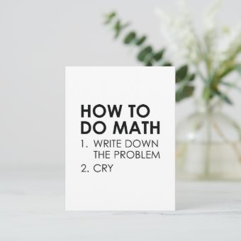 How To Do Math Postcard | Zazzle