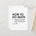 How To Do Math Postcard | Zazzle
