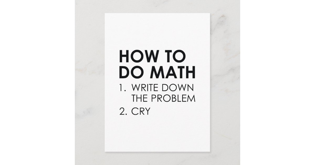 How To Do Math Postcard | Zazzle