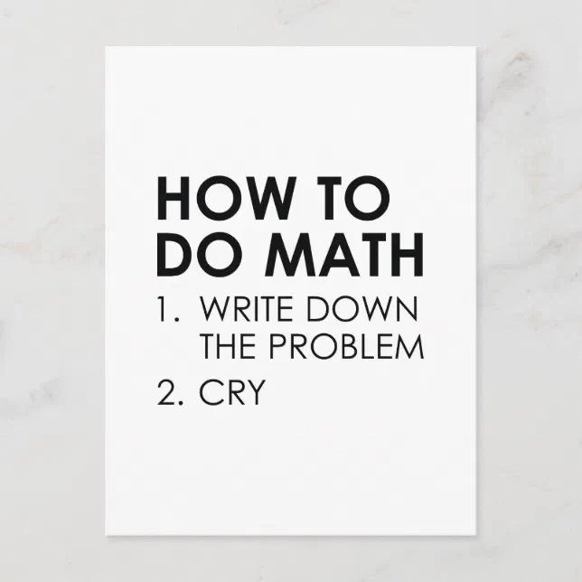 How To Do Math Postcard | Zazzle